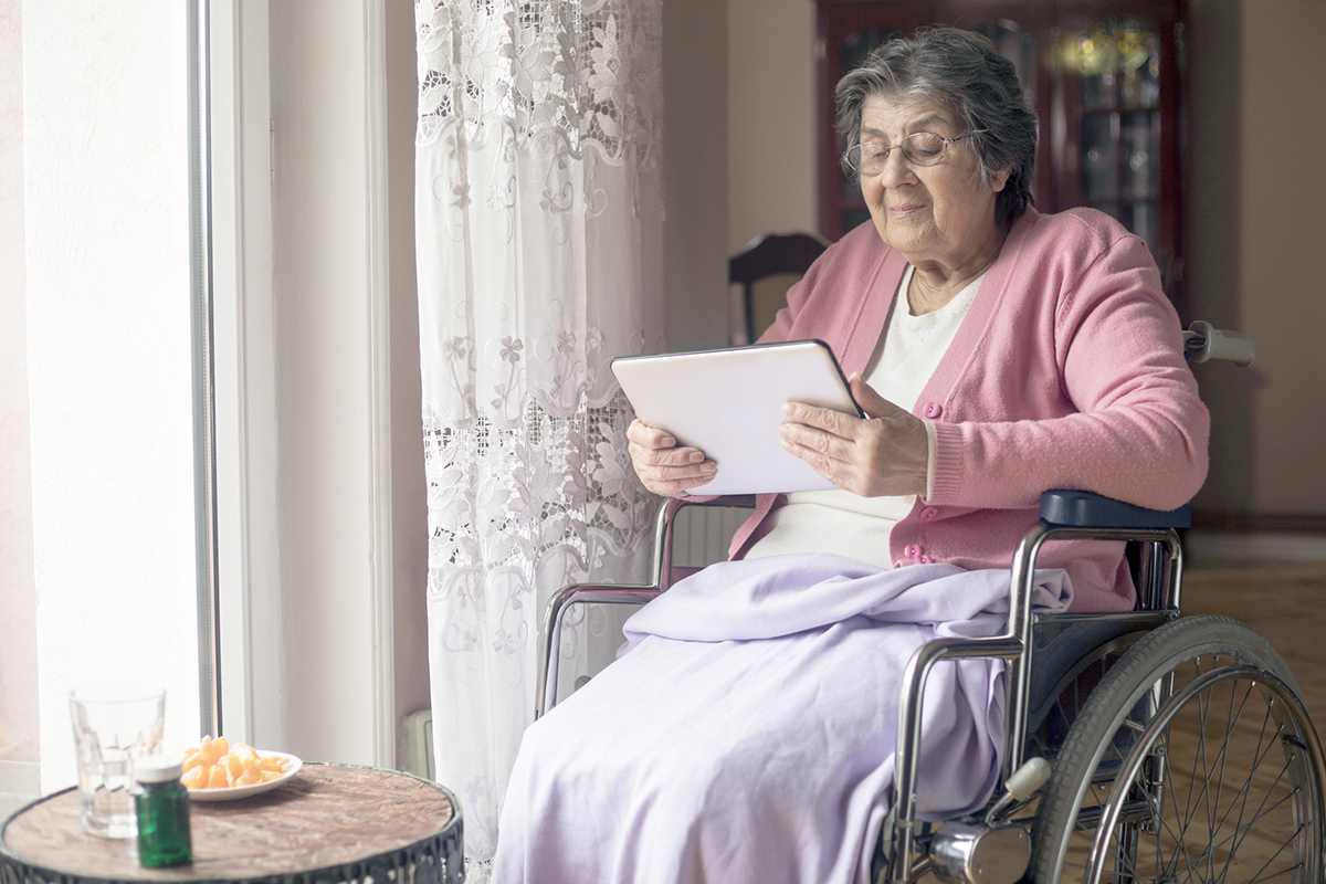 Senior Woman And Modern Technology - Assisting Hands In Home Health ...