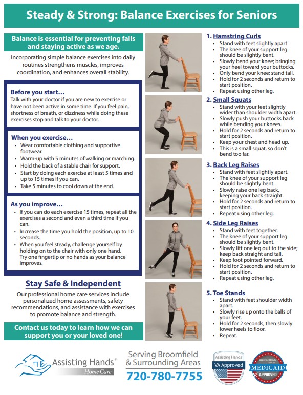 Balance Exercises for Fall Prevention - Assisting Hands Broomfield